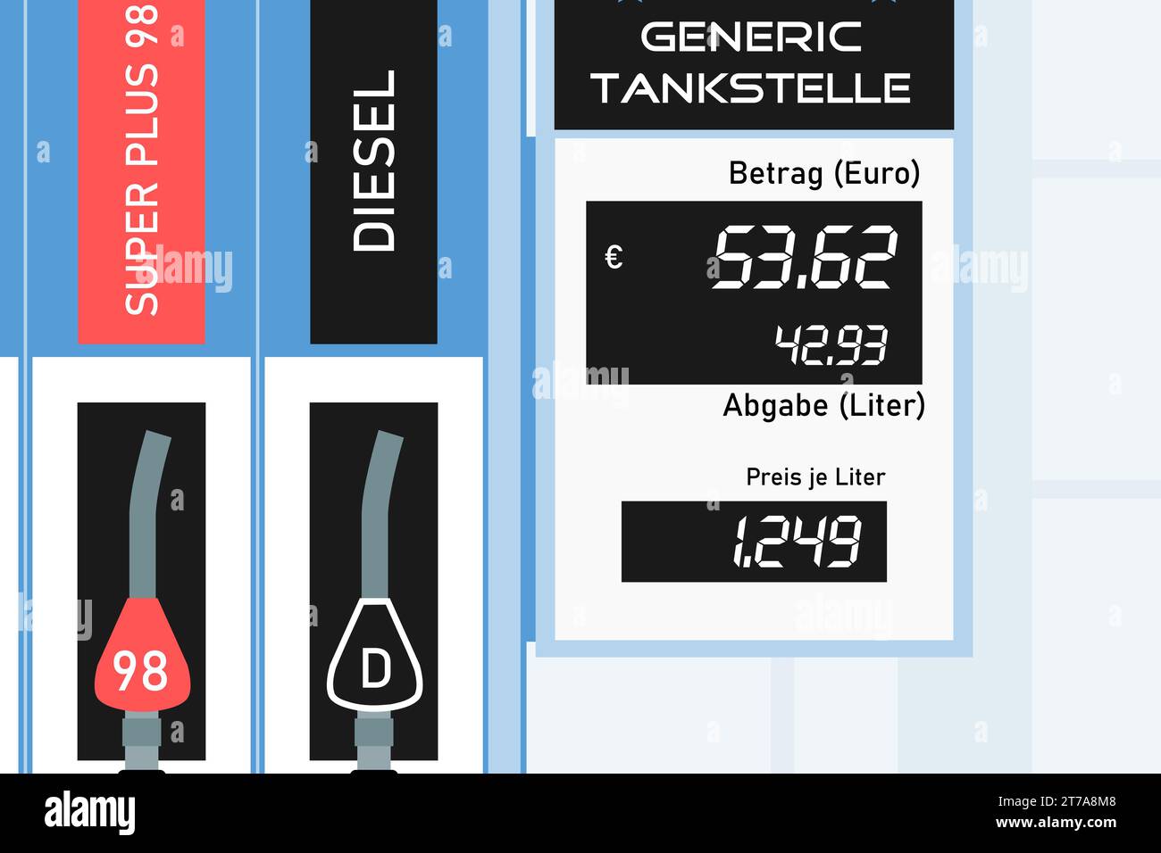Petrol pump price europe Stock Vector Images - Alamy