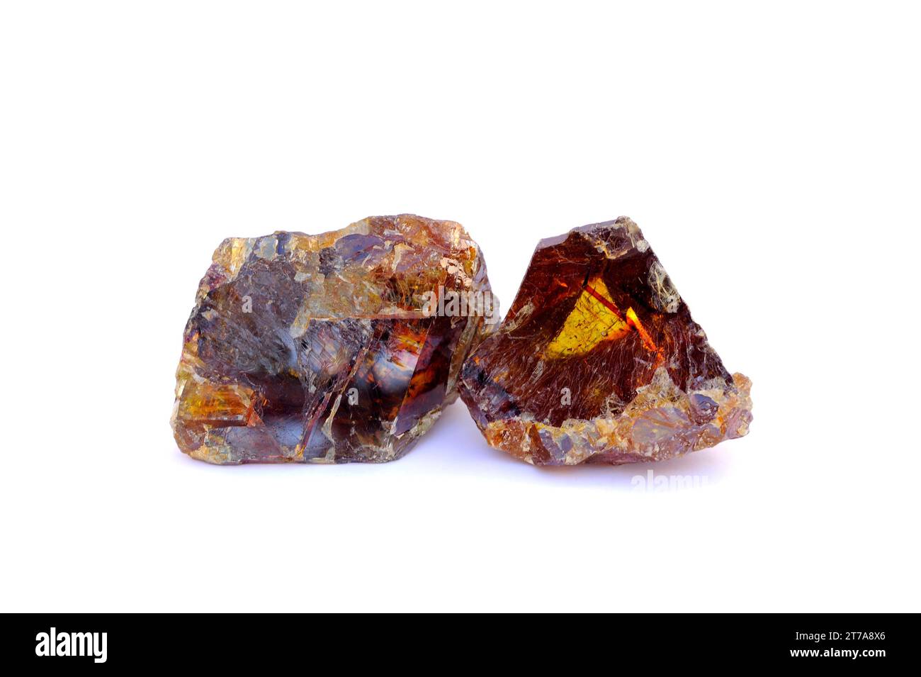 Two samples of sphalerite oe zinc blende. Sphalerite is a zinc sulfide ...