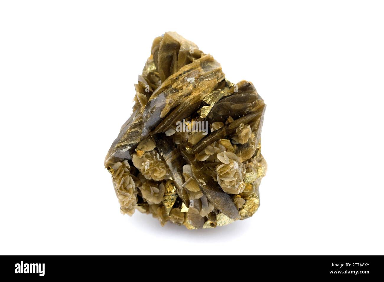 Chalcopyrite and siderite crystals. Chalcopyrite is a copper iron ...
