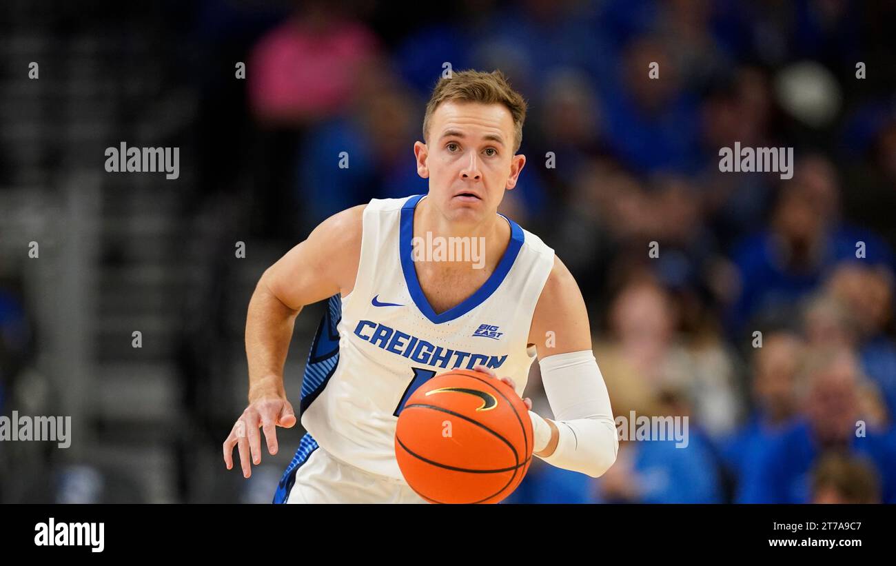 Creighton guard Steven Ashworth drives up court during an NCAA college ...
