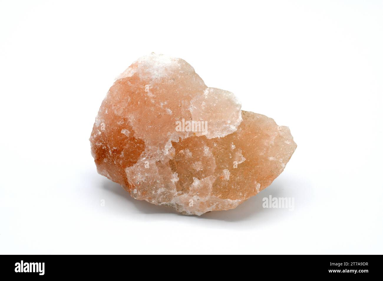 Orange halite with iron. Halite or rock salt is a sodium chloride ...