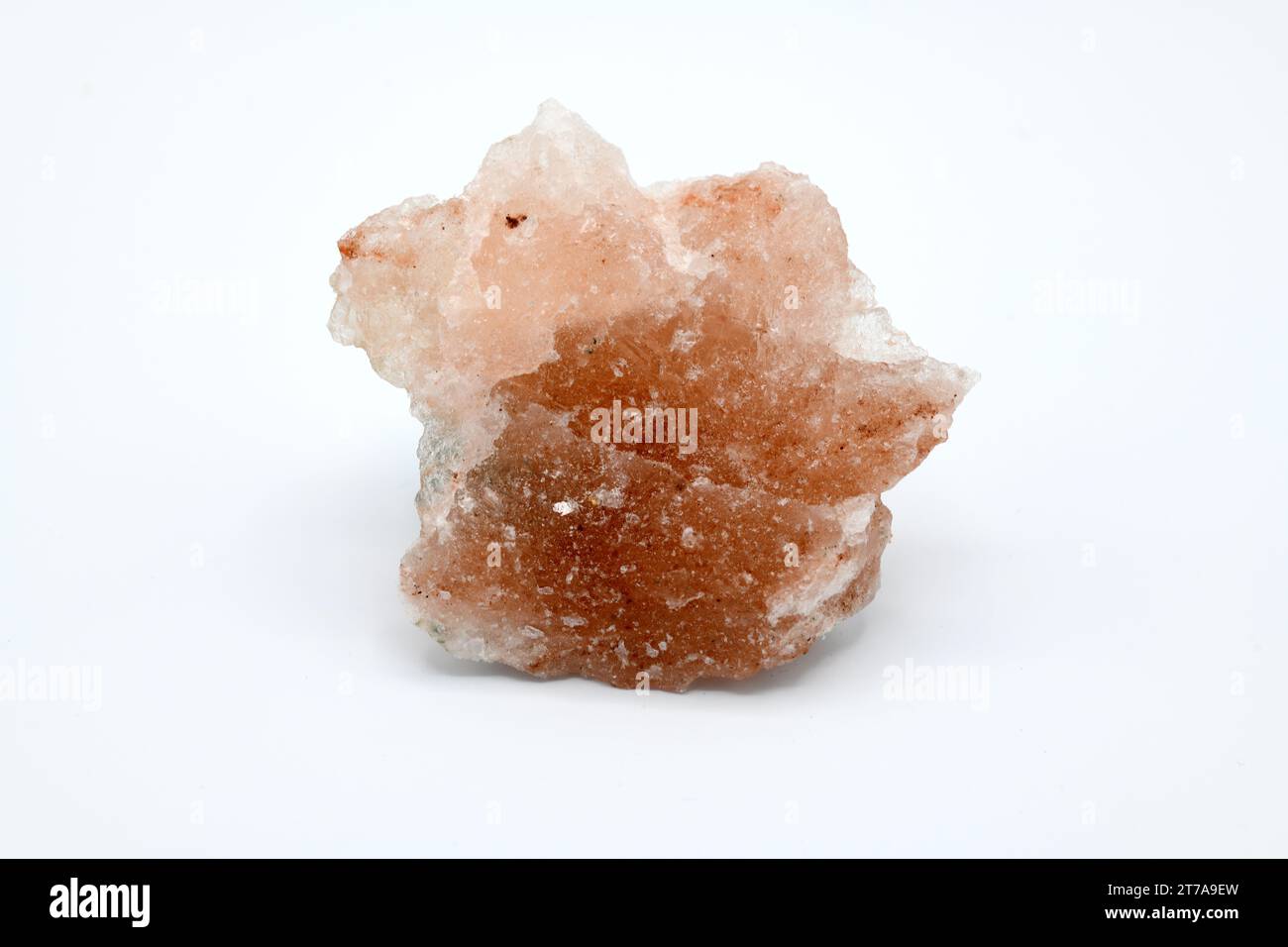 Orange halite with iron. Halite or rock salt is a sodium chloride ...