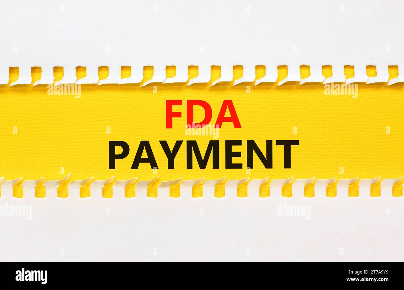 FDA Food and Drug Administration payment symbol. Concept words FDA ...