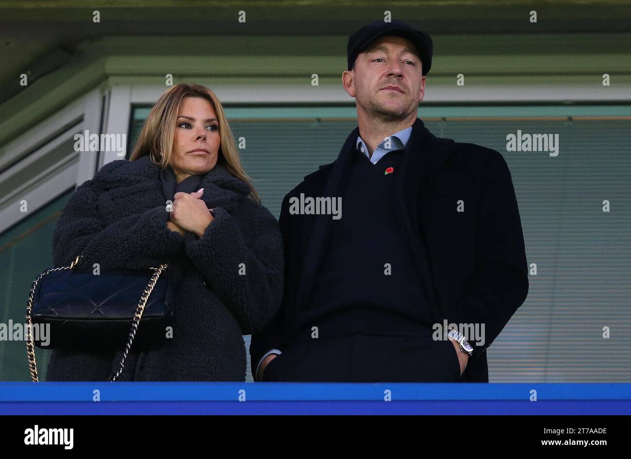 John Terry & his wife Toni Terry watch on from the stands. - Chelsea v ...