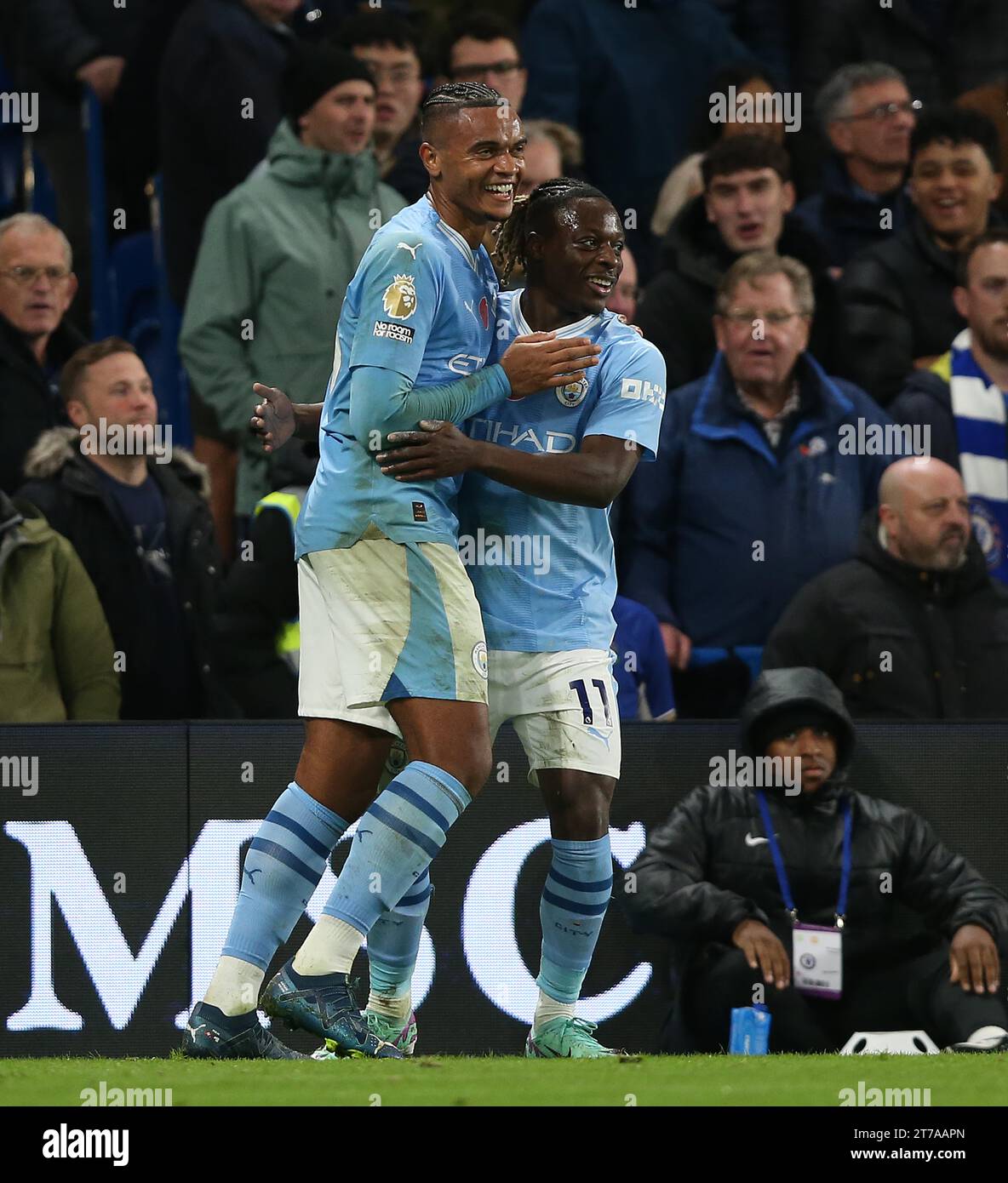 GOAL 2-2, Manuel Akanji of Manchester City goal celebration with Jeremy ...