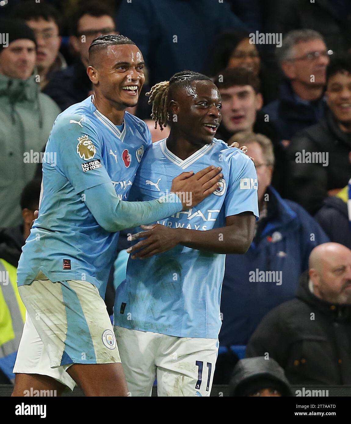 GOAL 2-2, Manuel Akanji of Manchester City goal celebration with Jeremy ...