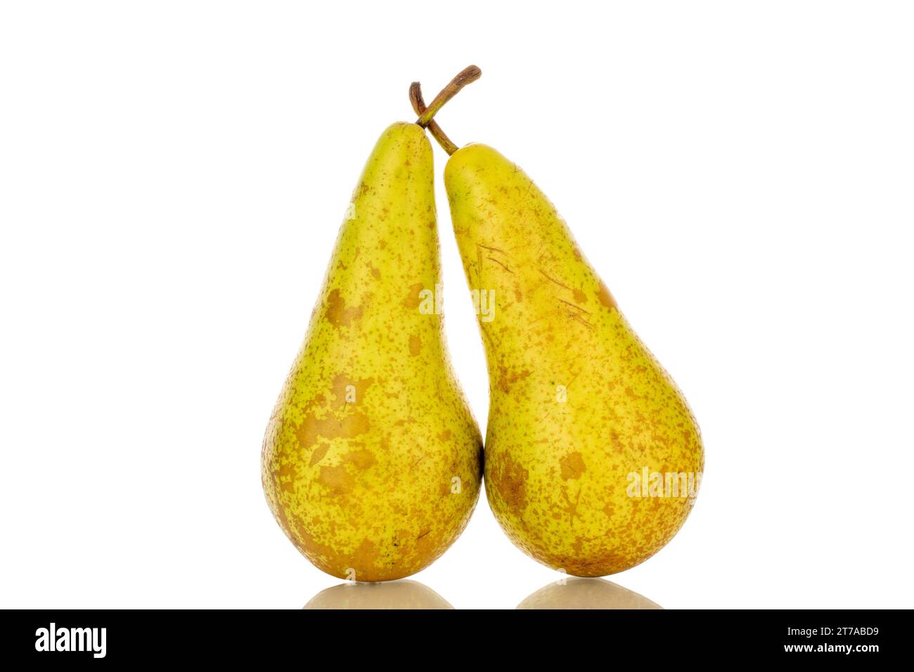 Two ripe yellow pears Cut Out Stock Images & Pictures - Alamy