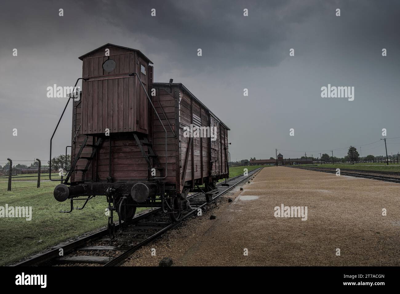 Brzezinka, Poland - July 17, 2023: Train wagon for prisoners at ...