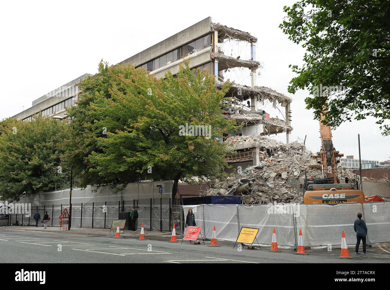 The demolition of New Broadcasting House, the BBC HQ in the north of ...