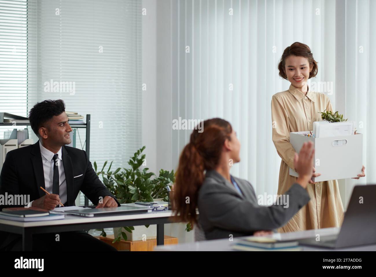 Indian meeting and greeting new people hi-res stock photography and ...