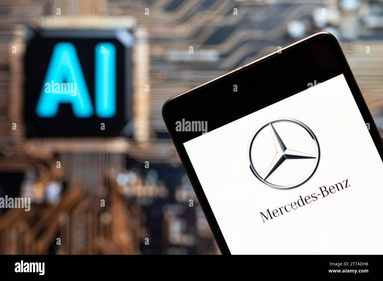 In this photo illustration, the German multinational automobile ...