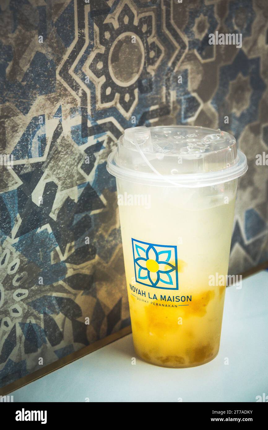 Yuzu Citrus Calpis Fizz of yuzu fruit flavouring and calpiz in a ...