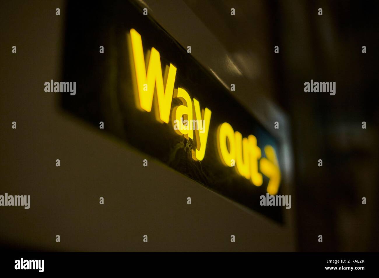 Way out sign Stock Photo - Alamy