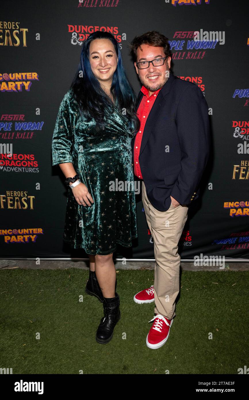 Los Angeles, USA. 13th Nov, 2023. Game player Kailey Bray with a guest ...