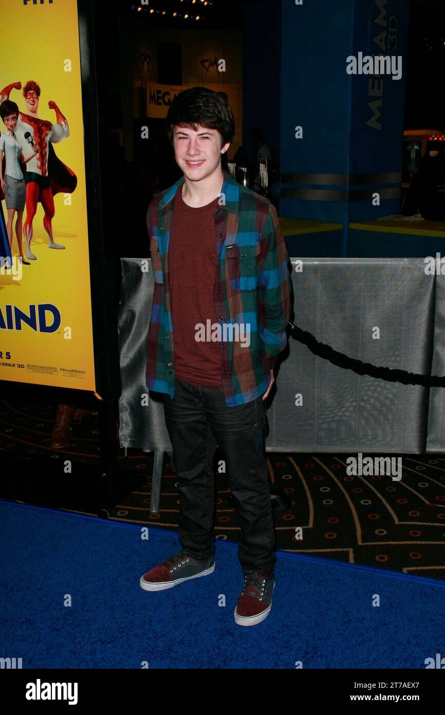 Dylan Minnette at the premiere of DreamWorks Animation's "Megamind ...