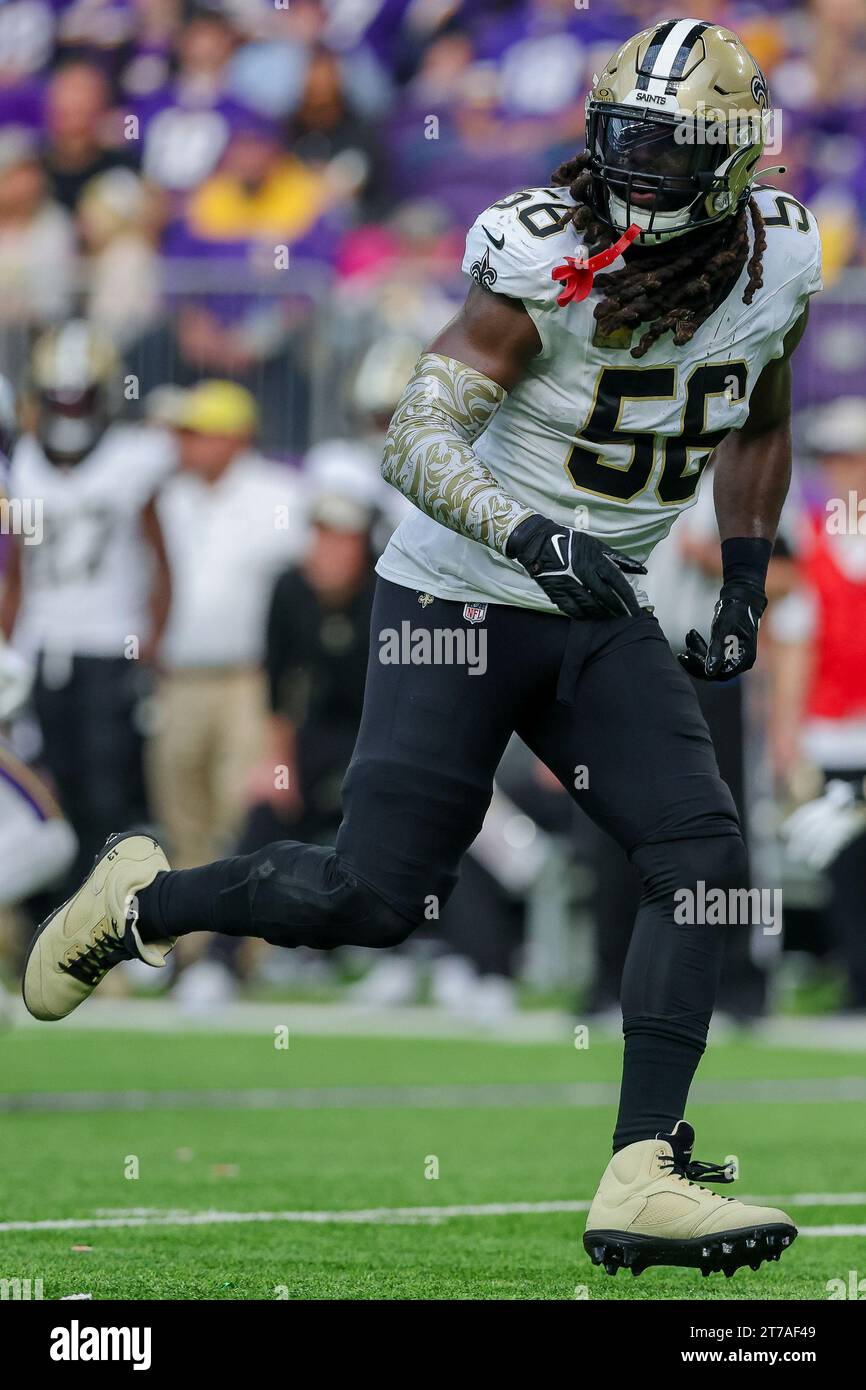 New Orleans Saints linebacker Demario Davis (56) in action during the ...