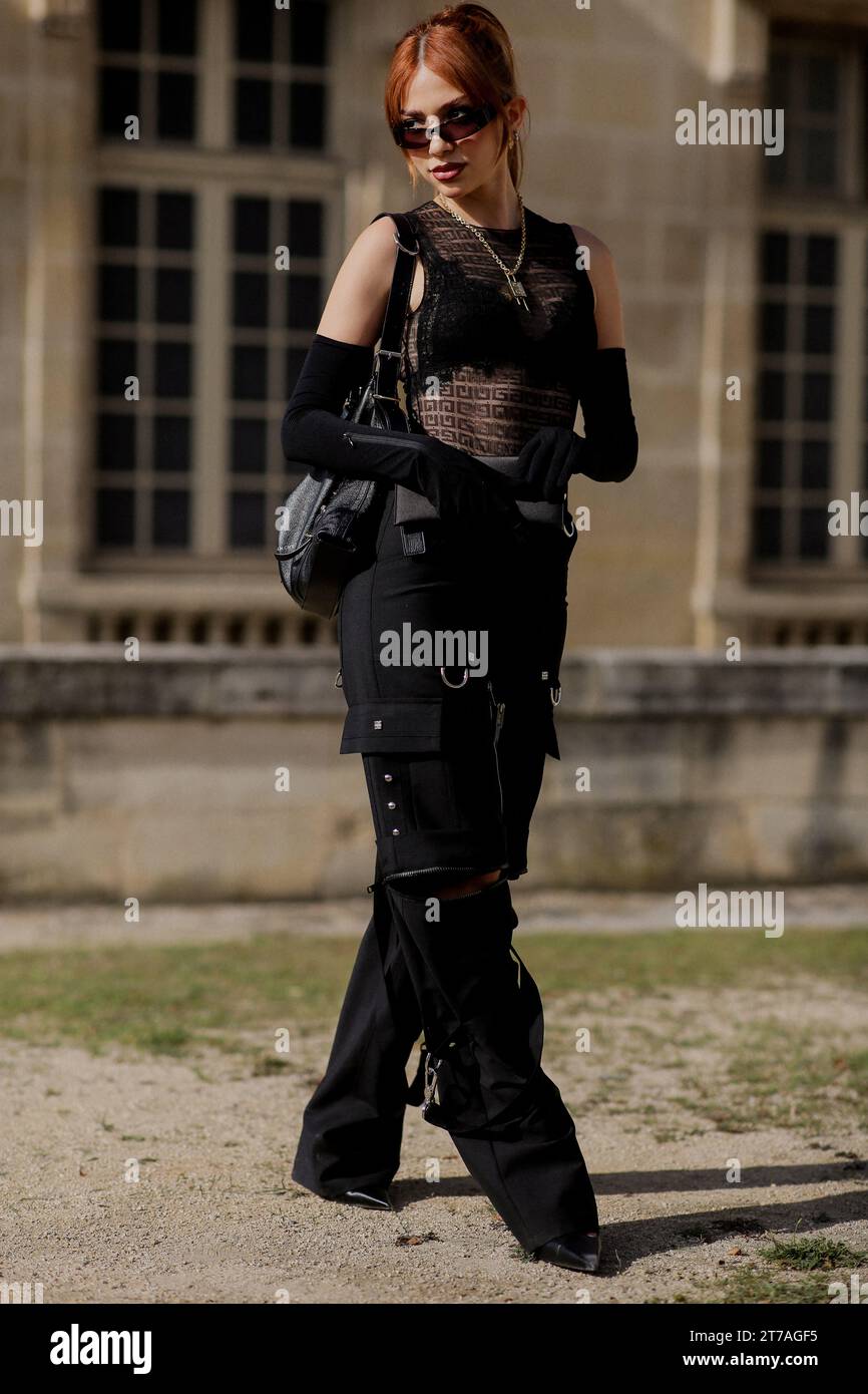 Street style, Jordanna Maia arriving at Givenchy Spring Summer 2024 ...