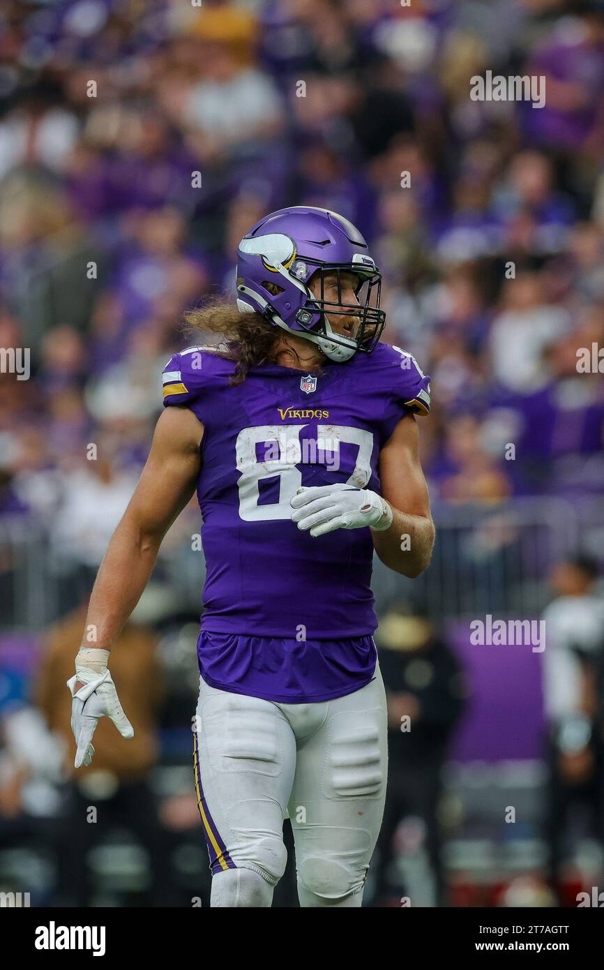 Minnesota Vikings tight end T.J. Hockenson (87) in a action during the ...