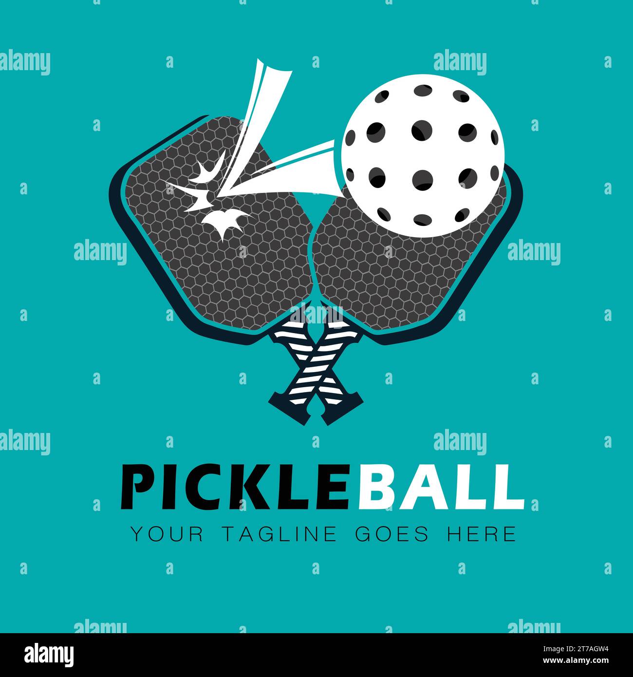 pickleball logo design template in vector form Stock Vector Image & Art ...