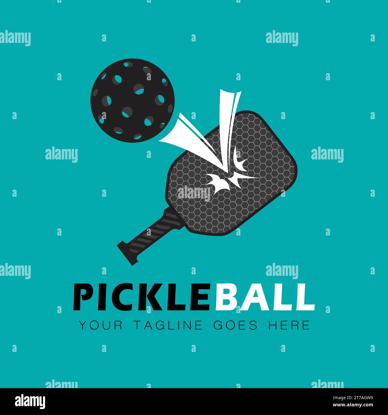 pickleball logo design template in vector form Stock Vector Image & Art ...