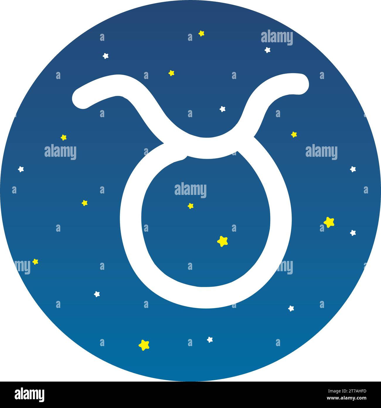 Isolated taurus colored zodiac sign symbol Vector Stock Vector Image ...