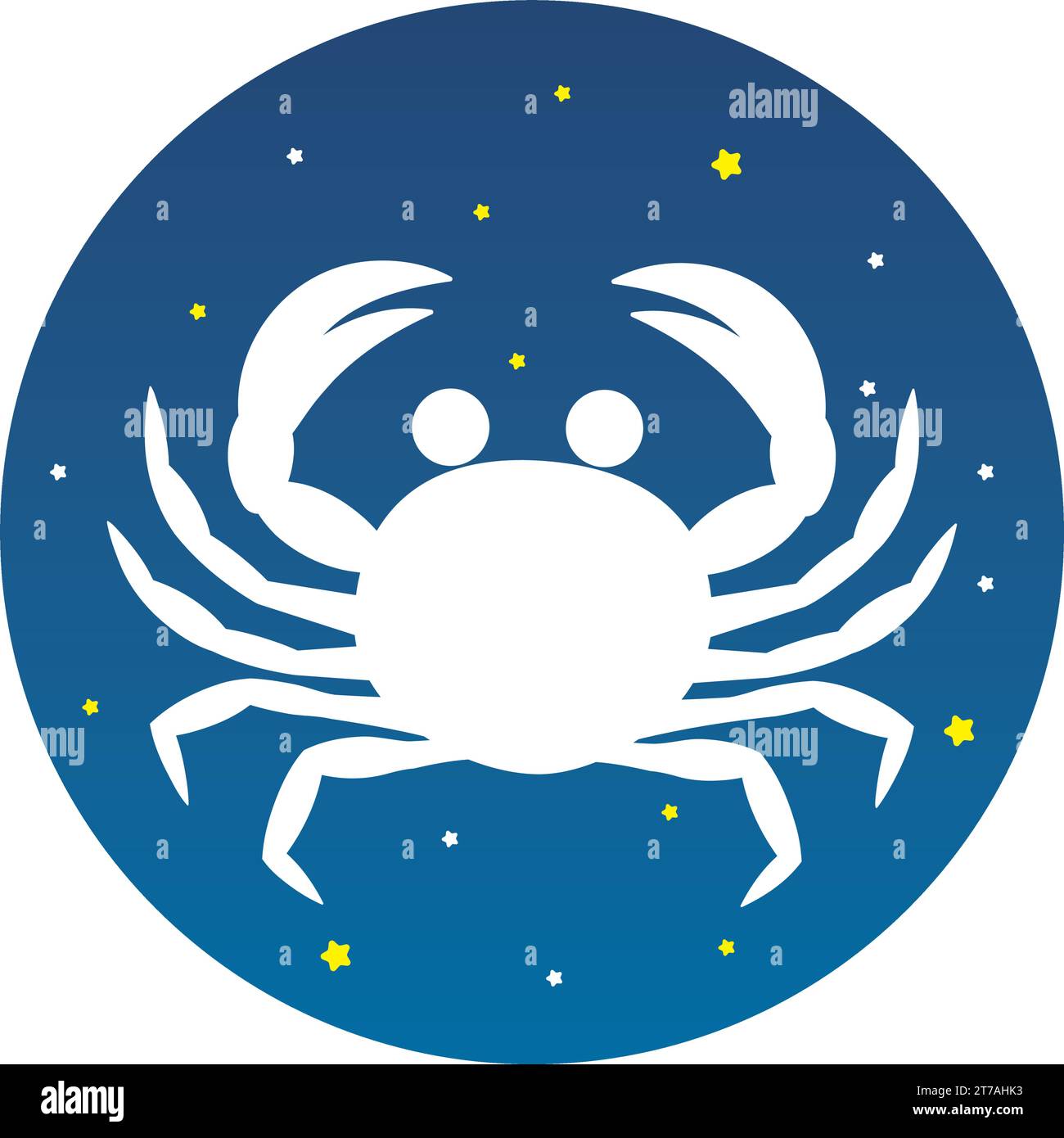 Isolated cancer animal silhouette zodiac sign Vector Stock Vector Image ...