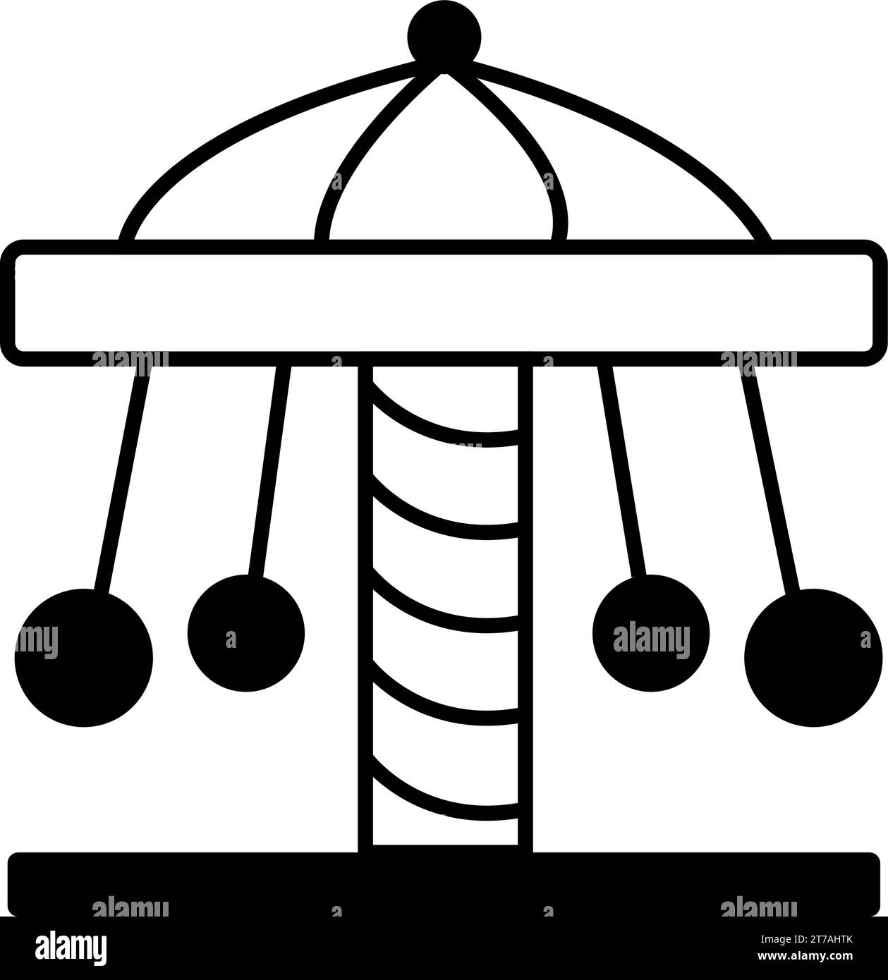 Isolated amusement park carousel icon Vector Stock Vector Image & Art ...