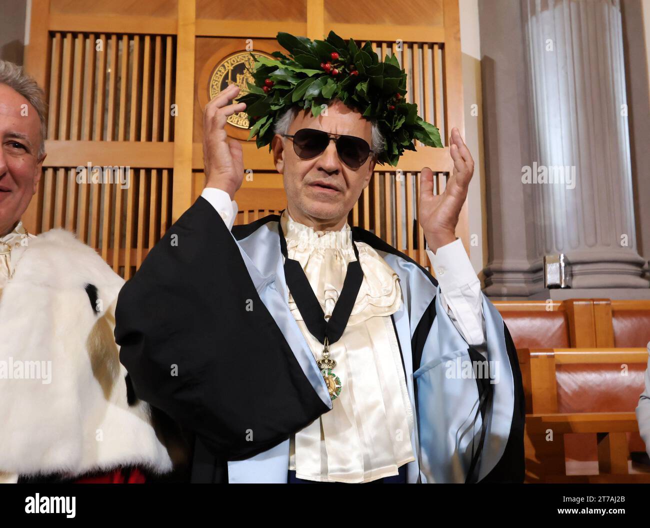 Naples, Italy. 14th Nov, 2023. Naples Honorary degree to Andrea Bocelli ...