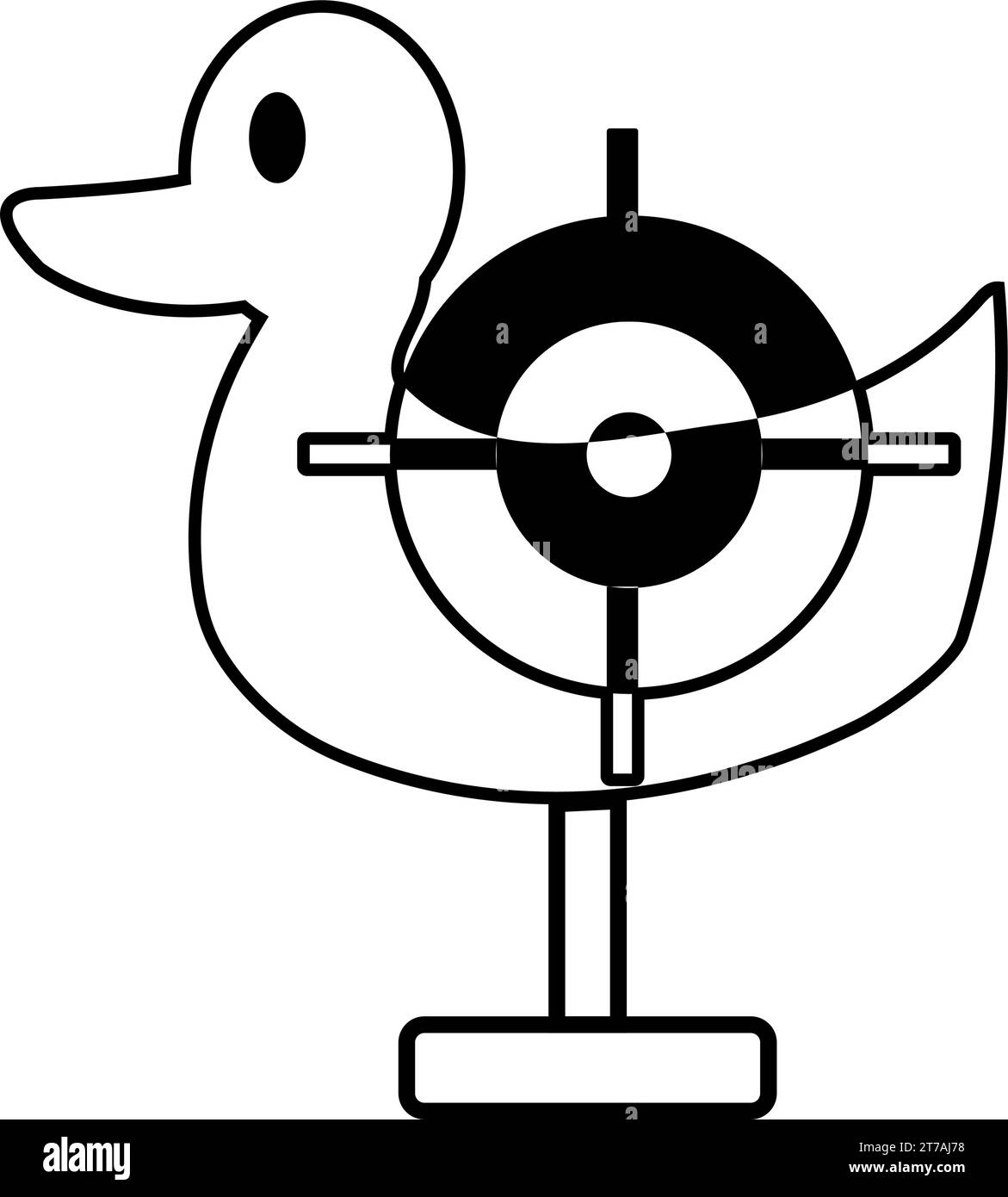 Isolated aim the duck game icon Vector Stock Vector Image & Art - Alamy