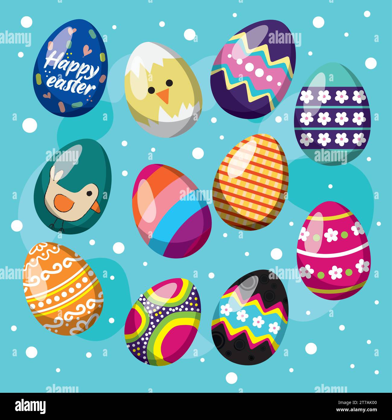 Set of different realistic easter eggs Vector Stock Vector Image & Art ...