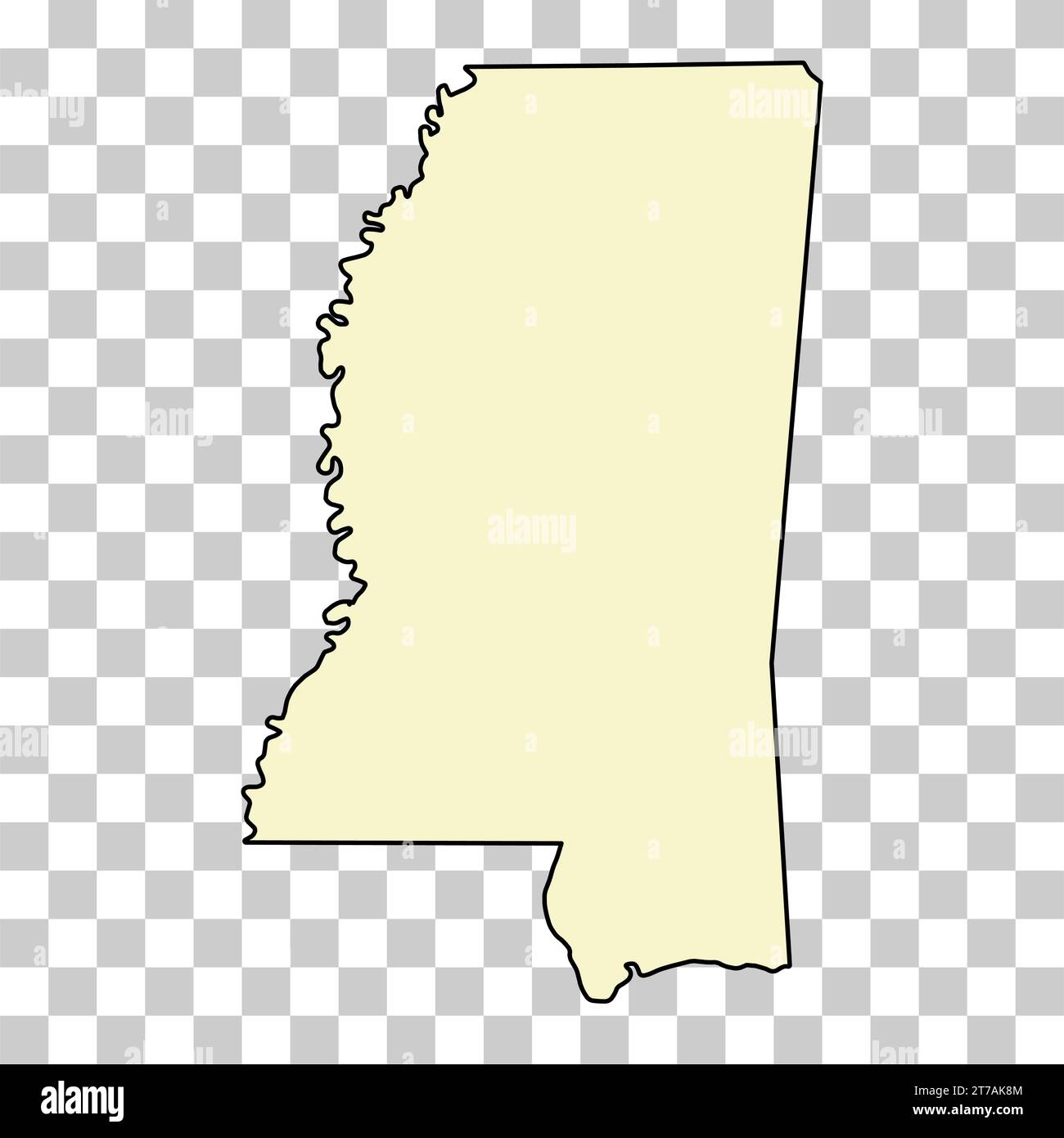 Mississippi map shape, united states of america. Flat concept icon ...