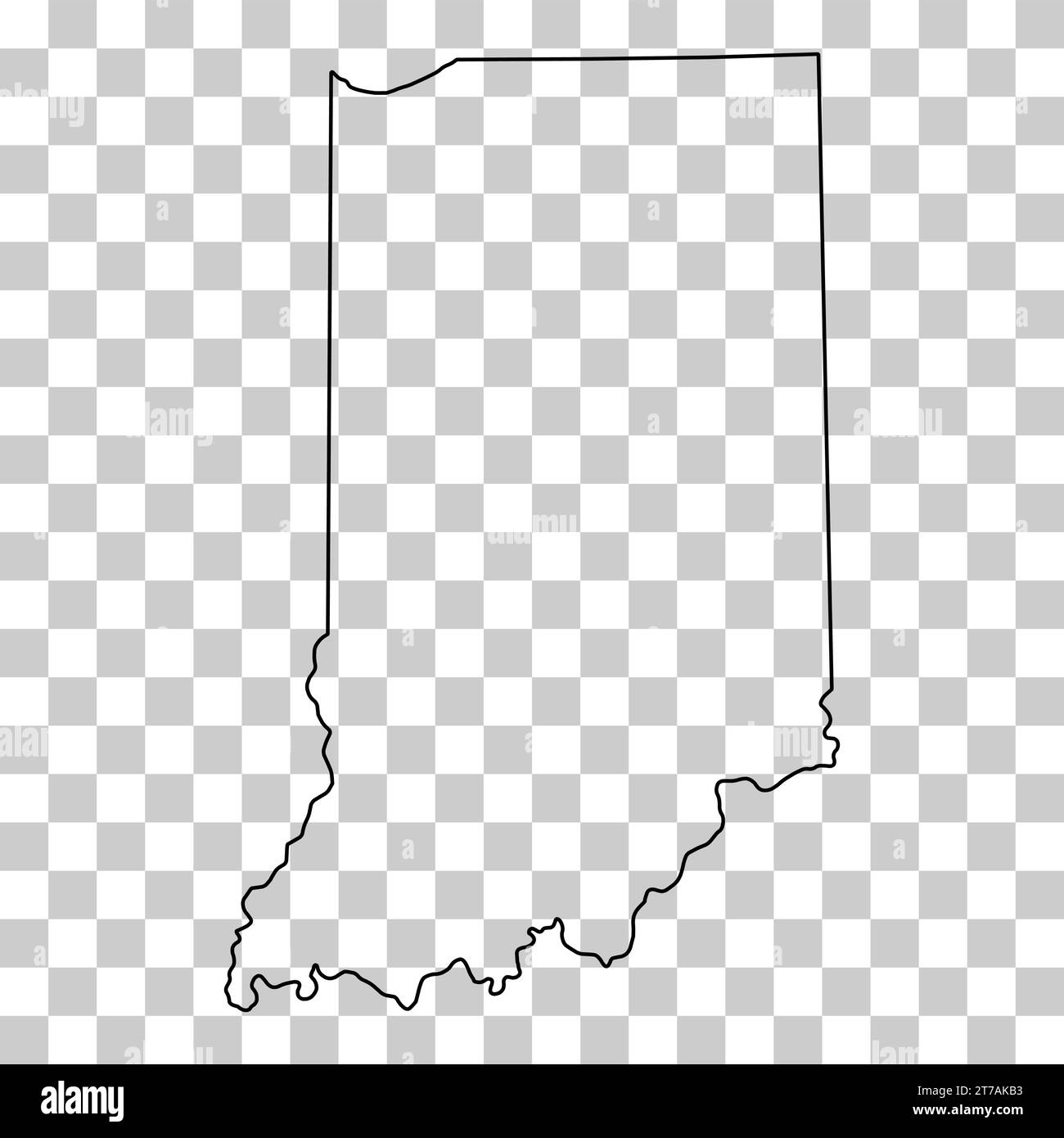 Indiana map shape, united states of america. Flat concept icon symbol ...