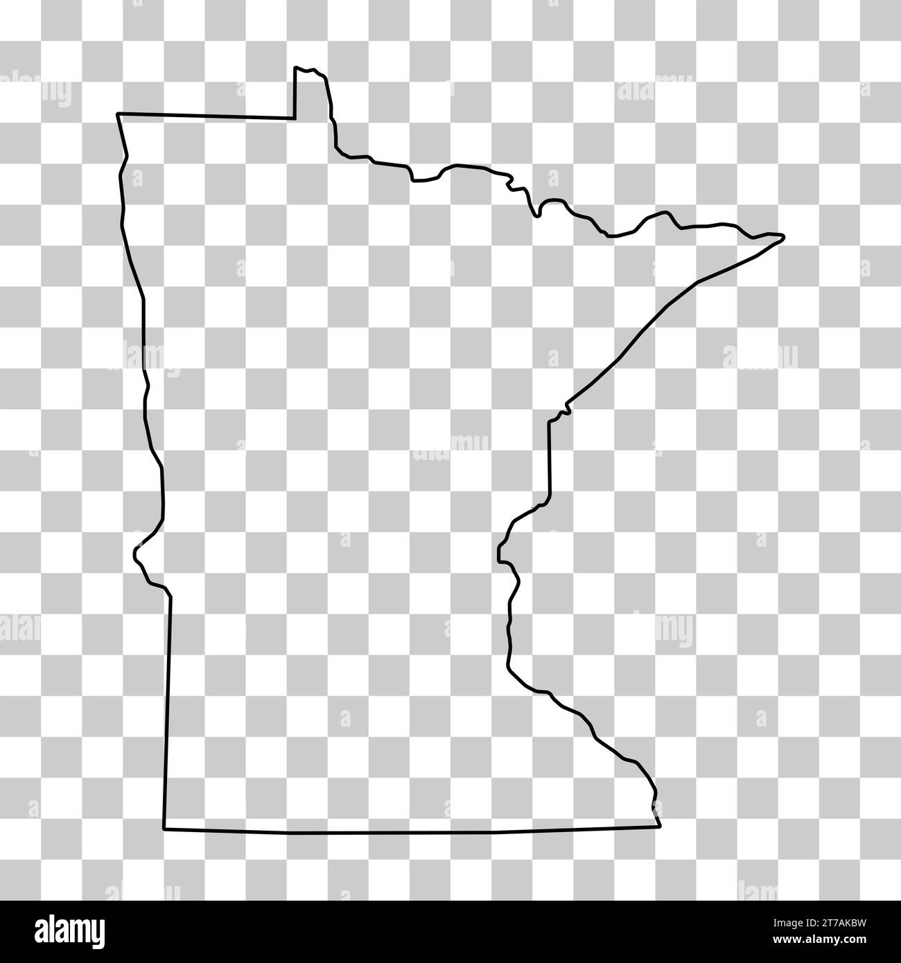 Minnesota map shape, united states of america. Flat concept icon symbol ...