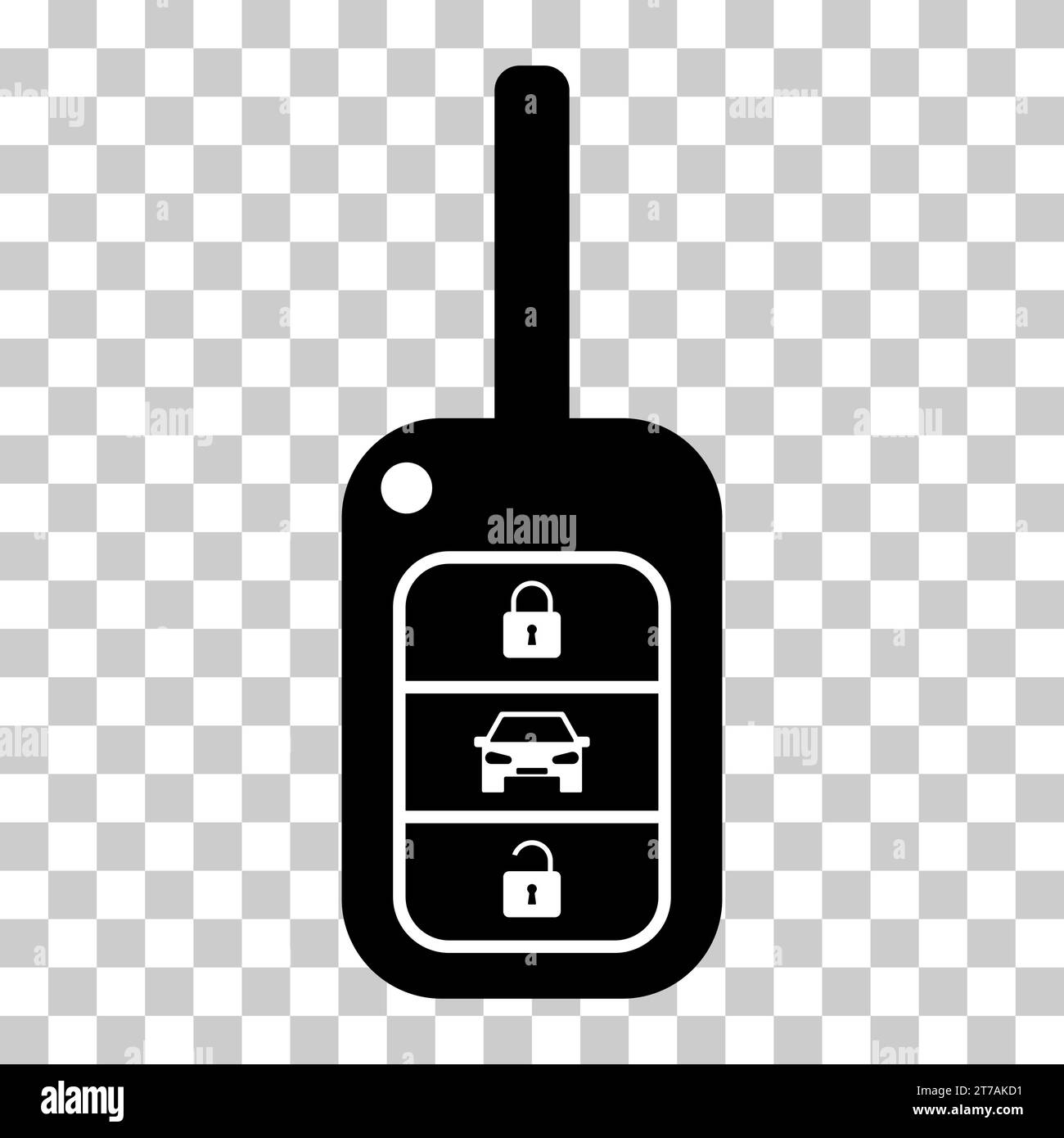 Car key icon, door system safety automobile web design, unlock button ...