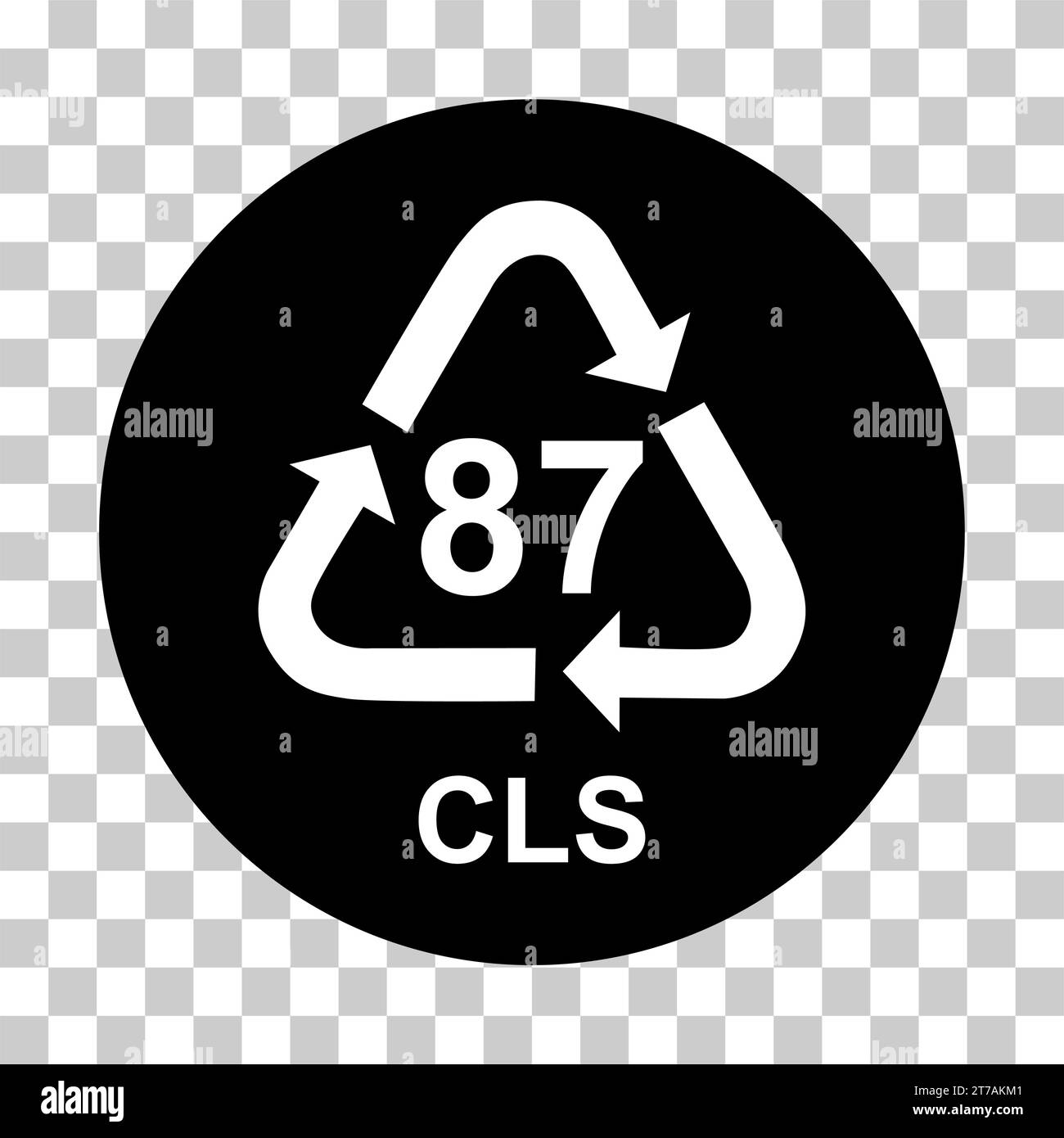 Composite symbol, ecology recycling sign isolated on white background ...