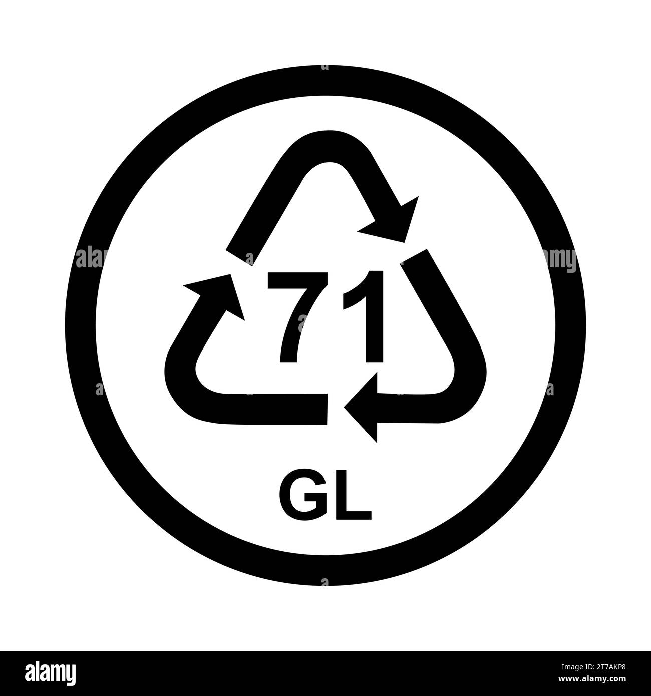 Glass symbol, ecology recycling sign isolated on white background ...