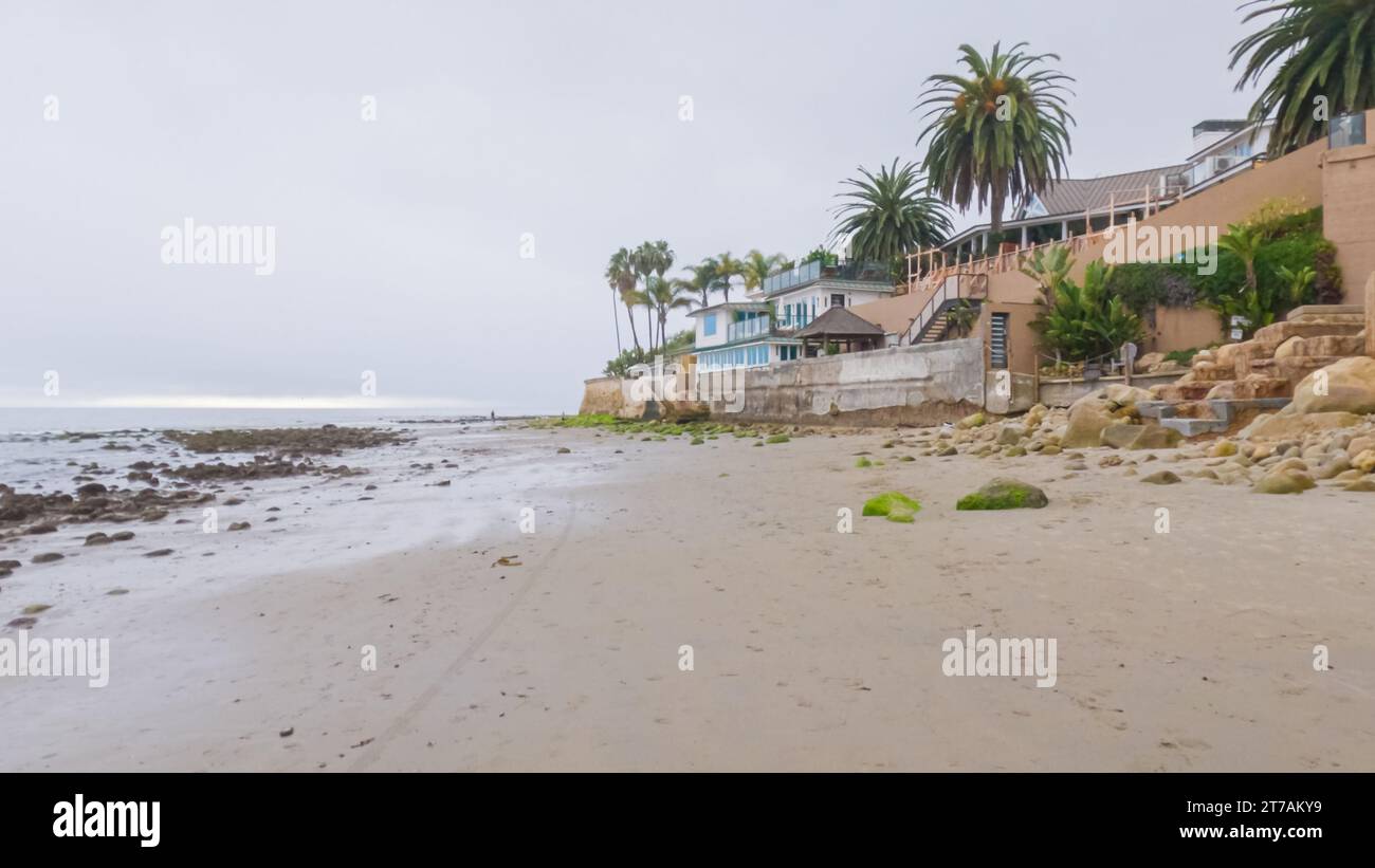 Gloomy Winter Beach Walk in Miramar, California Stock Photo - Alamy