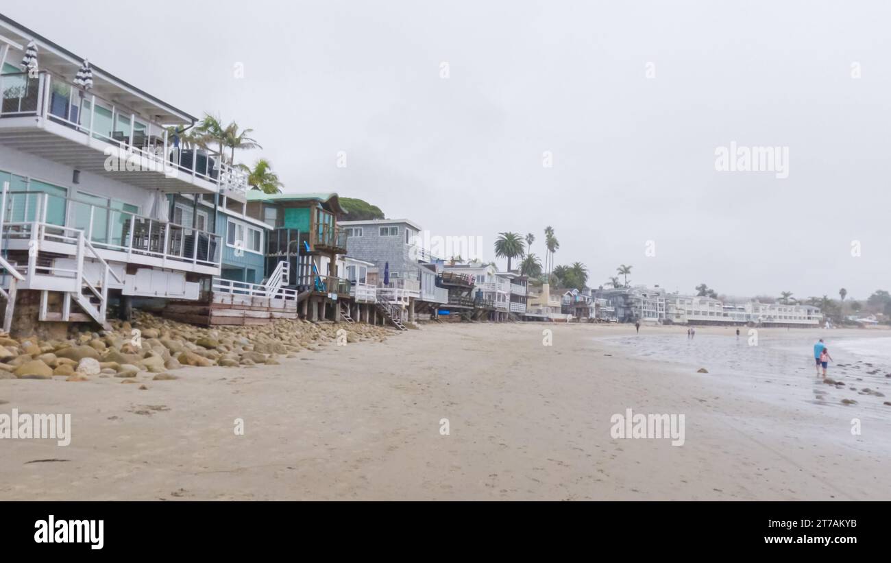 Gloomy Winter Beach Walk in Miramar, California Stock Photo - Alamy