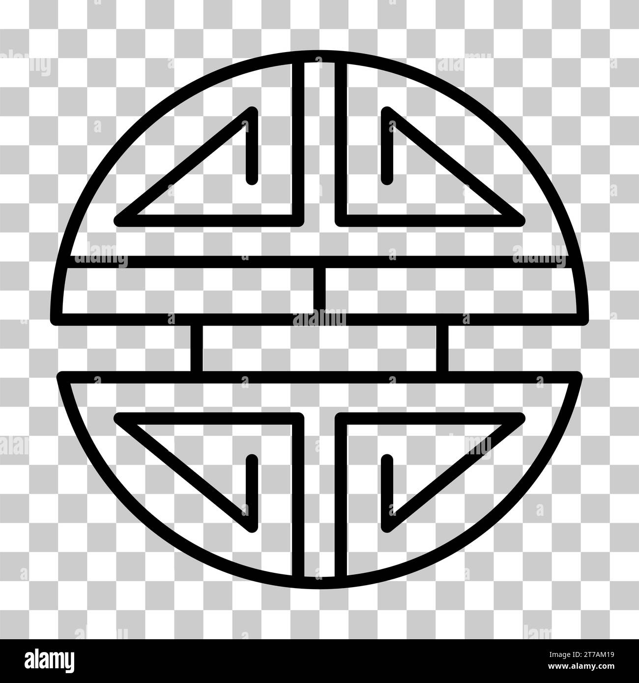 Traditional shou icon, spiritual isolated shu flat symbol, asian vector ...