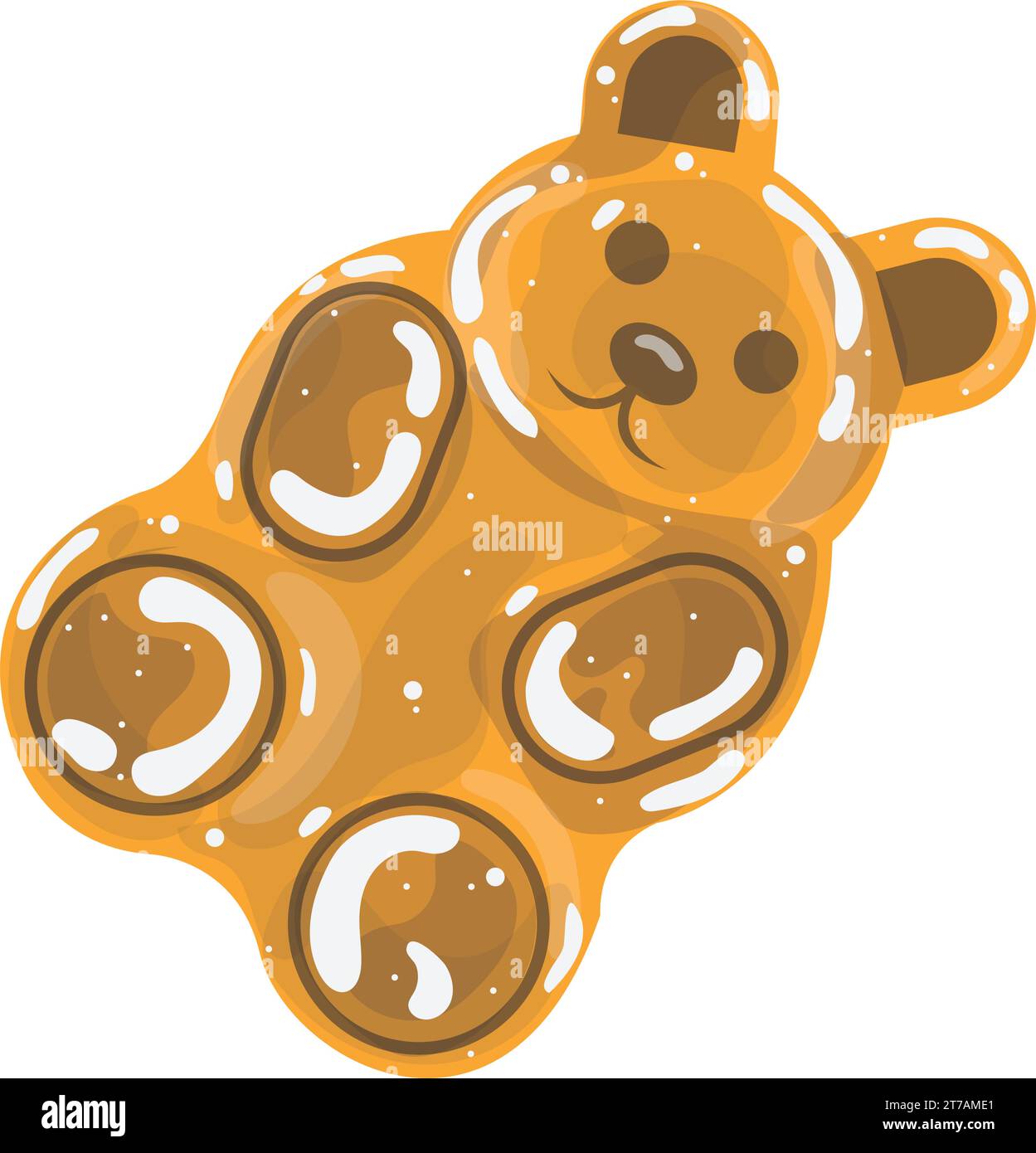 Isolated cute colored gummy bear icon Vector Stock Vector Image & Art ...