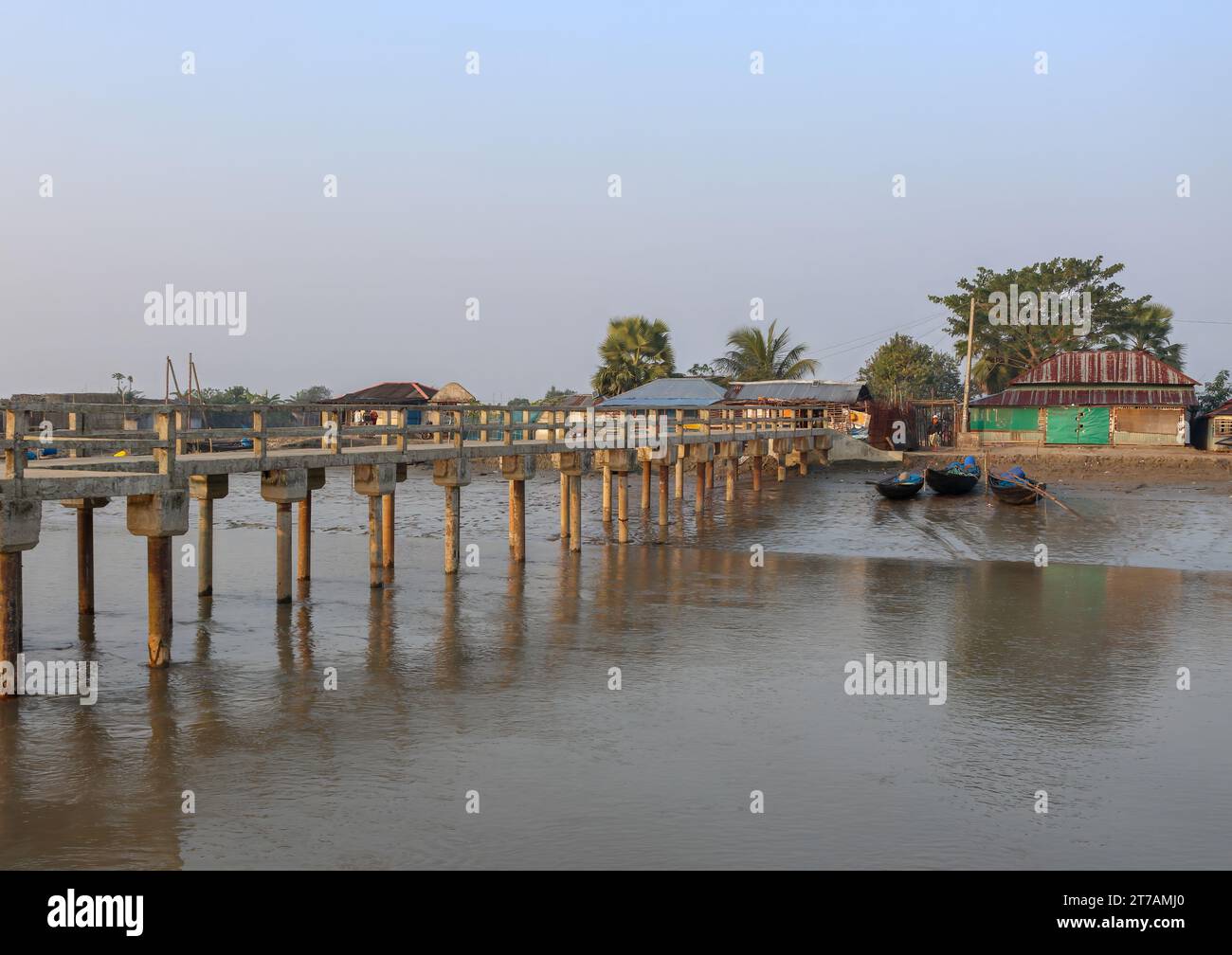 Fisherman village on the bank of pasur river.this photo was taken from ...