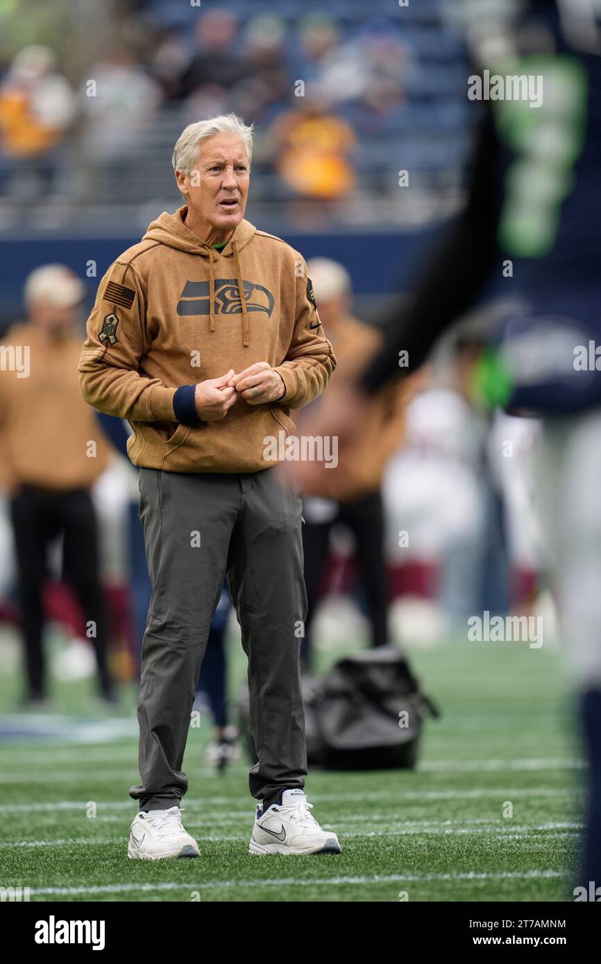 Seattle Seahawks head coach Pete Carroll walks on field before an NFL ...