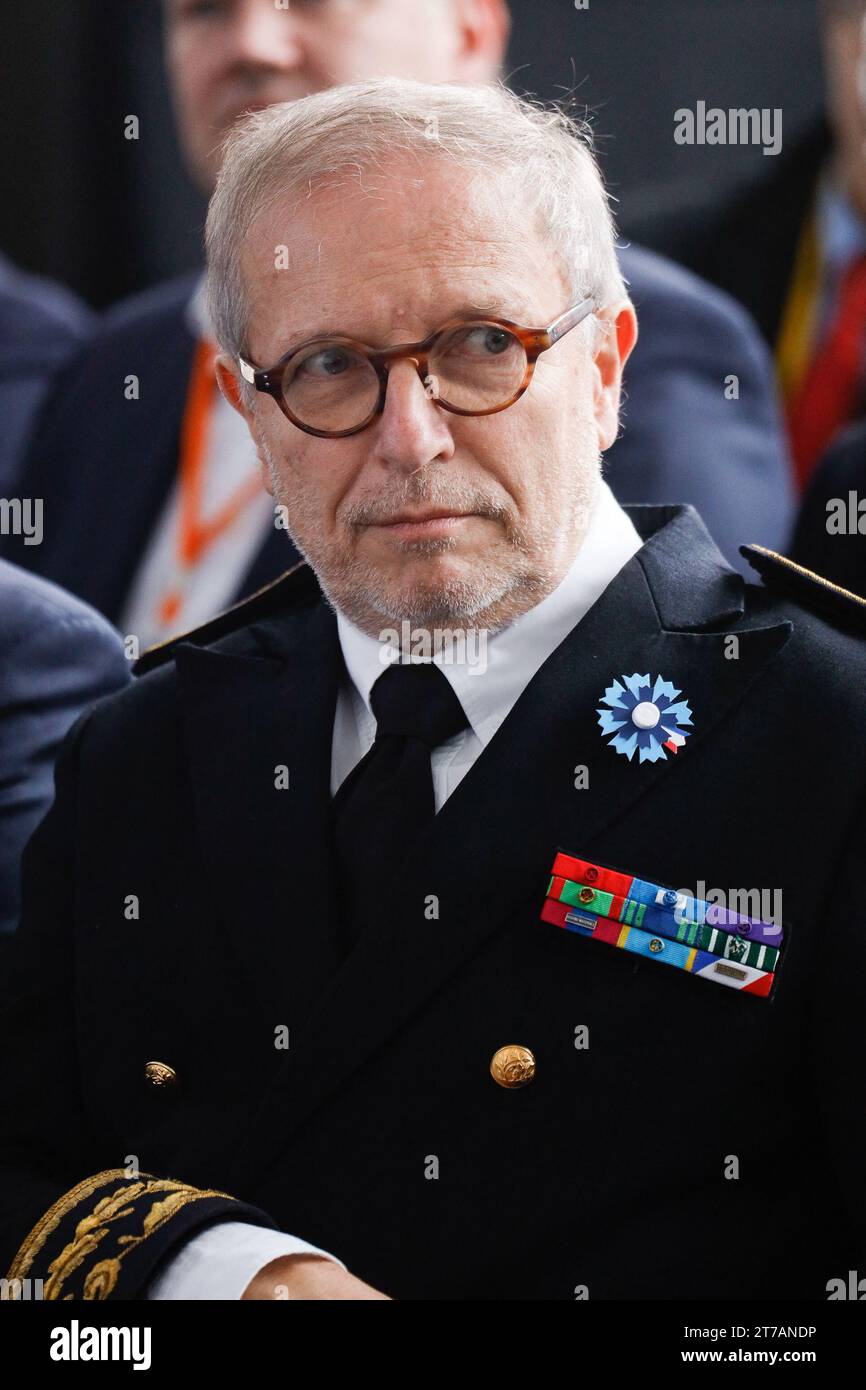 Trappes, France. 14th Nov, 2023. Yvelines Prefect Jean-Jacques Brot ...