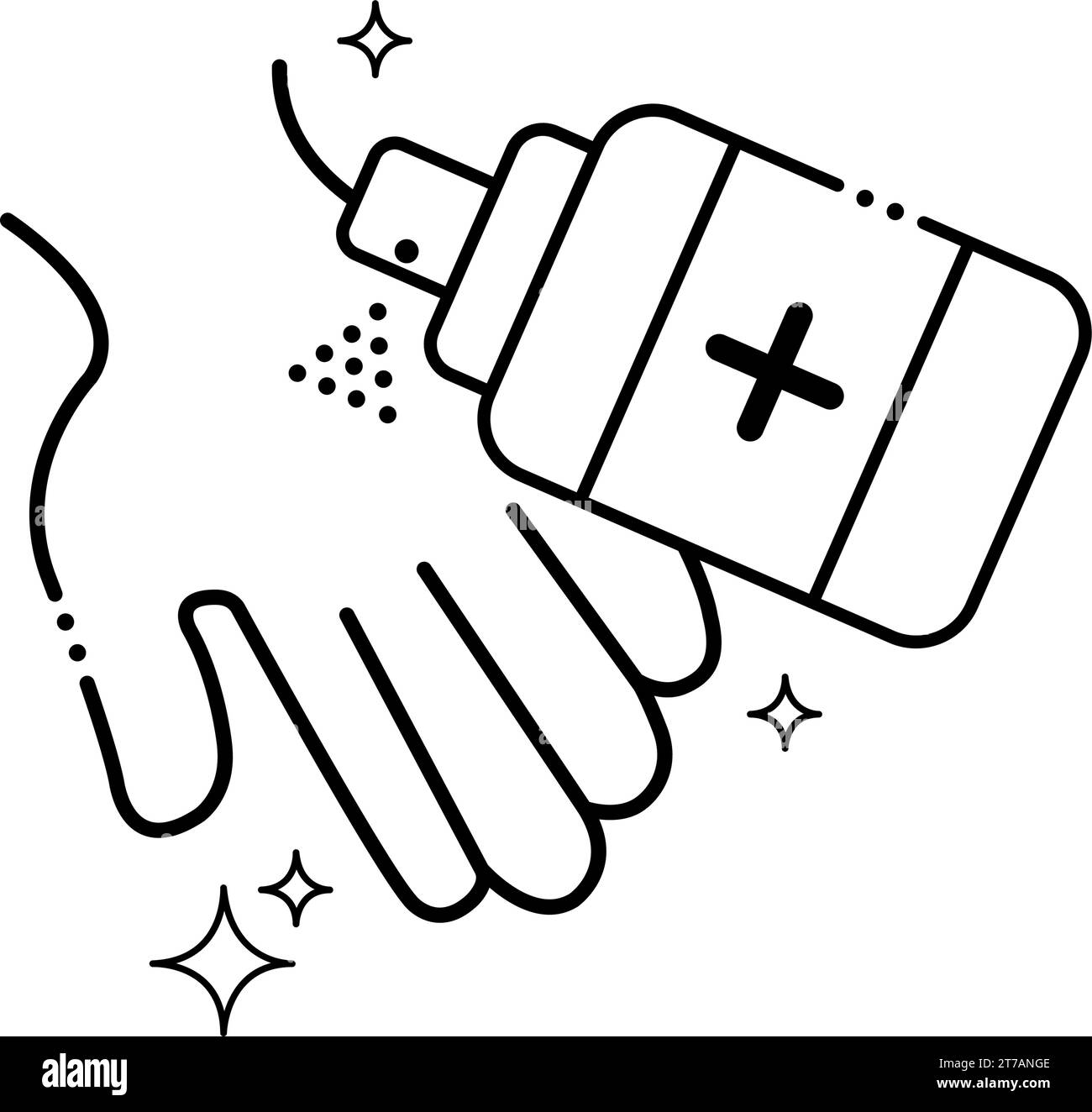 Isolated hand applying alcohol clean icon Vector Stock Vector Image ...