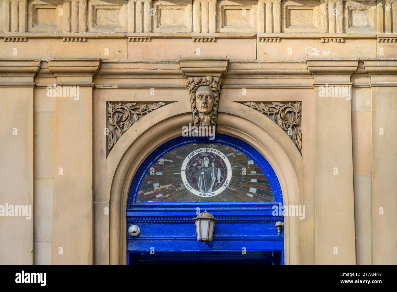 Sculpture above the entrance to the Royal Faculty of Procurators ...