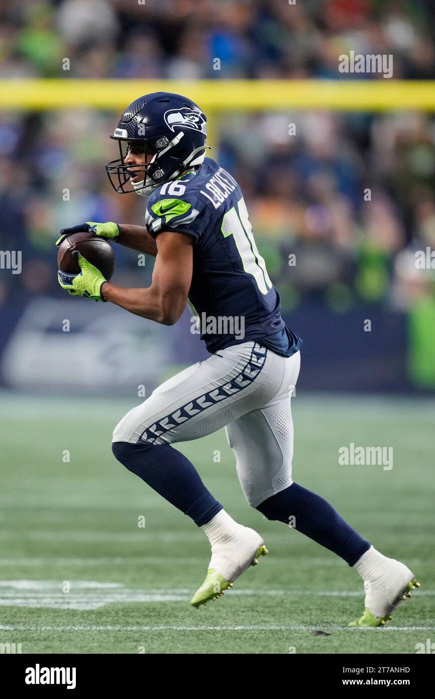 Seattle Seahawks wide receiver Tyler Lockett (16) catches the ball ...