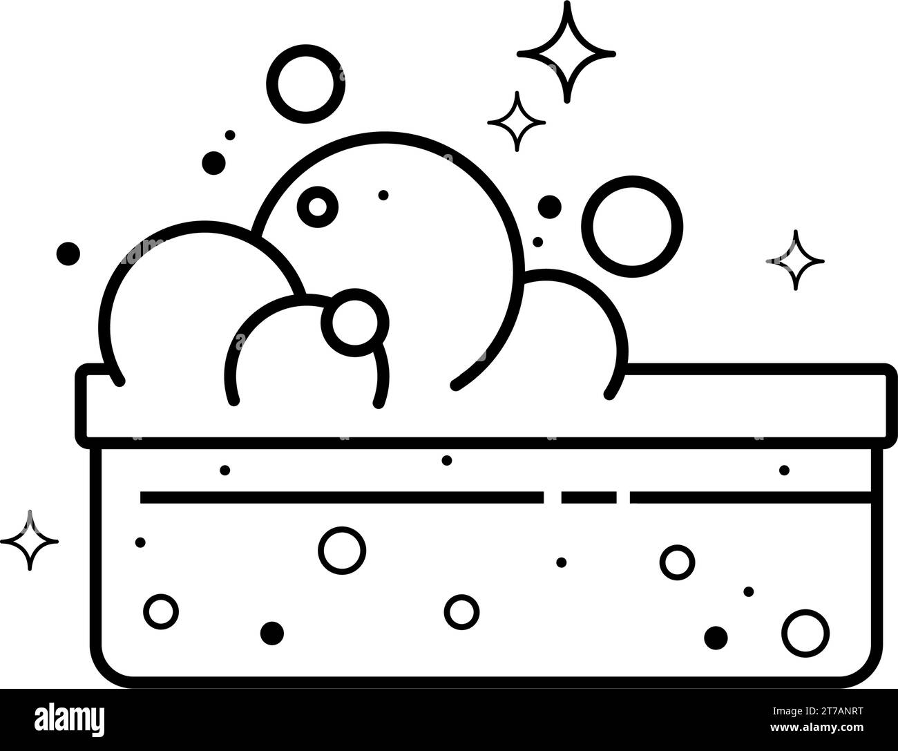 Cleaning bubbles icon outline hi-res stock photography and images - Alamy