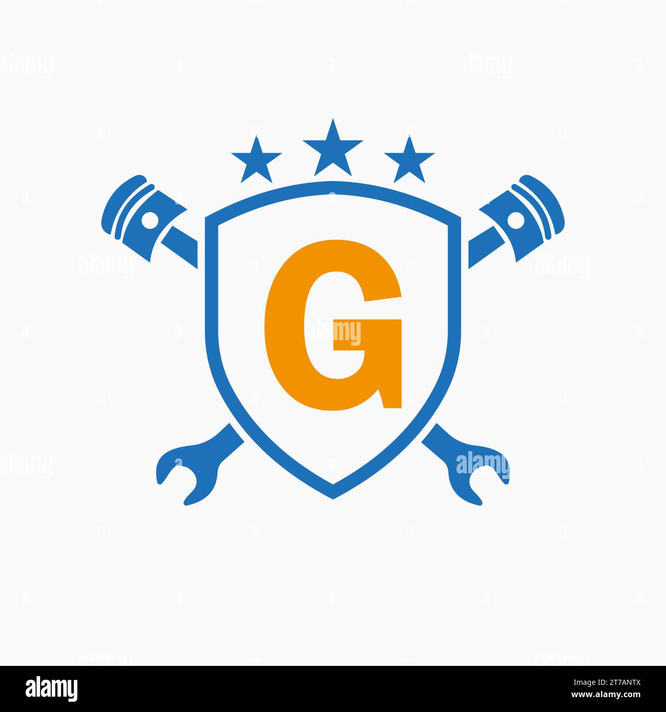 Repair Logo On Letter G Vector Template. Automotive Mechanic Symbol ...