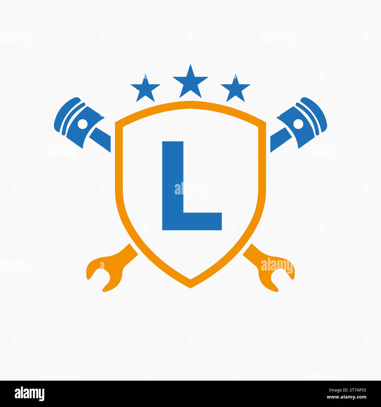 Repair Logo On Letter L Vector Template. Automotive Mechanic Symbol ...