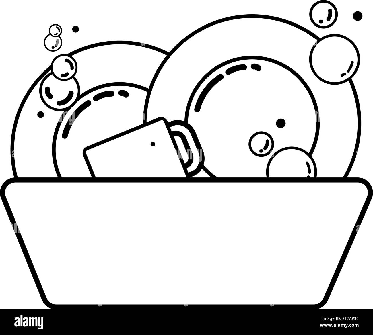 Isolated stack of cleaned dishes icon Vector Stock Vector Image & Art ...